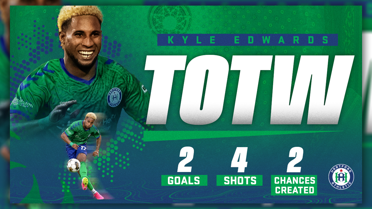 Kyle Edwards Named to USL Championship Team of the Week - Hartford Athletic